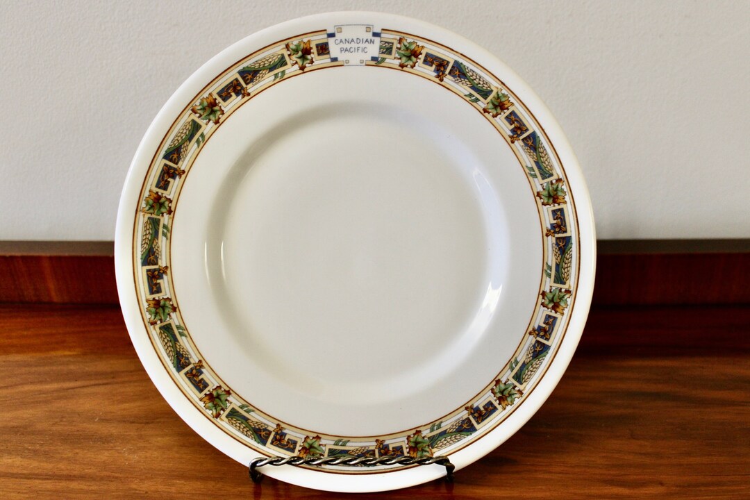 1943 CP Minton Plate W/ Certification Letter CPR Canadian Pacific ...