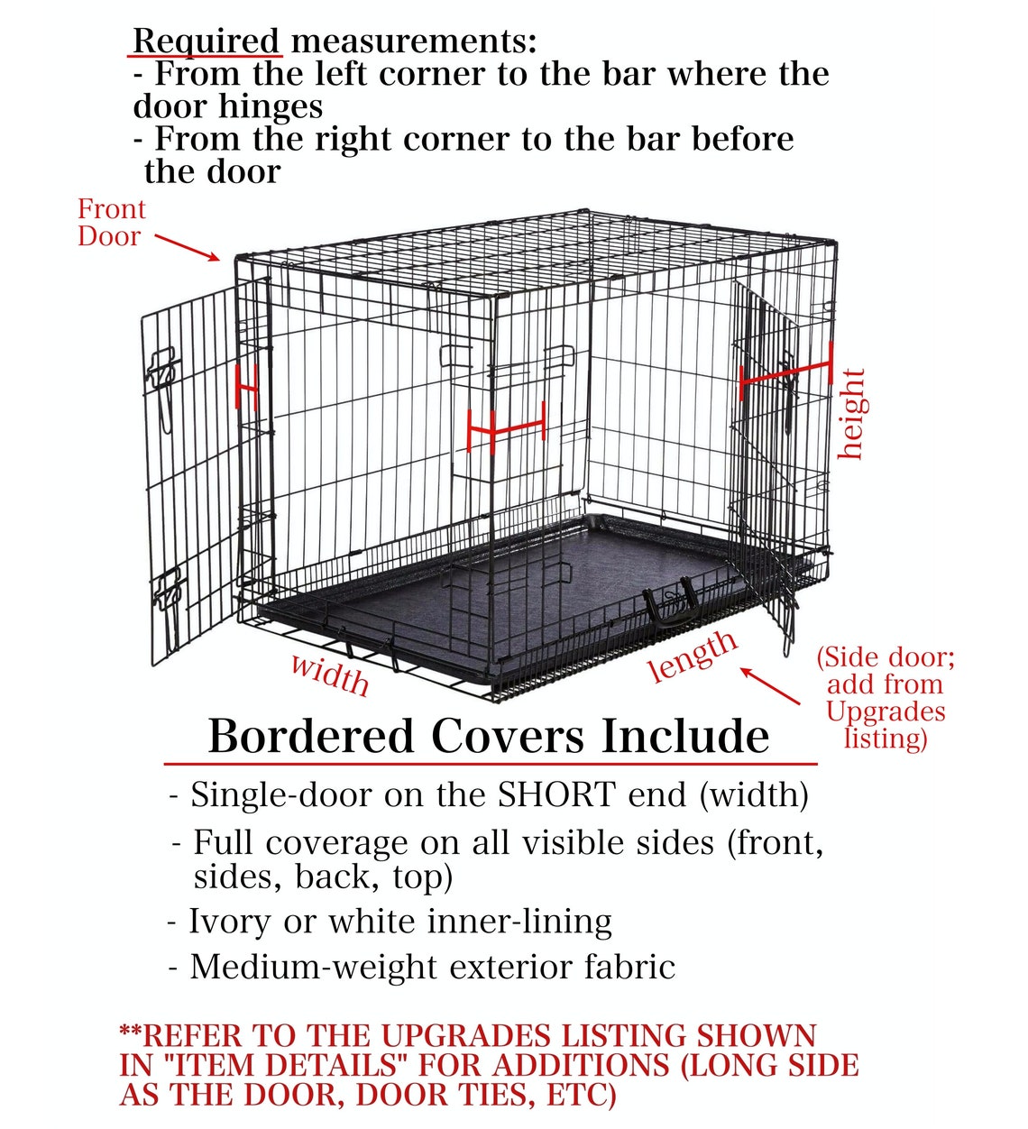 Custom Bordered Crate Cover **YOU CHOOSE FABRIC** - Etsy