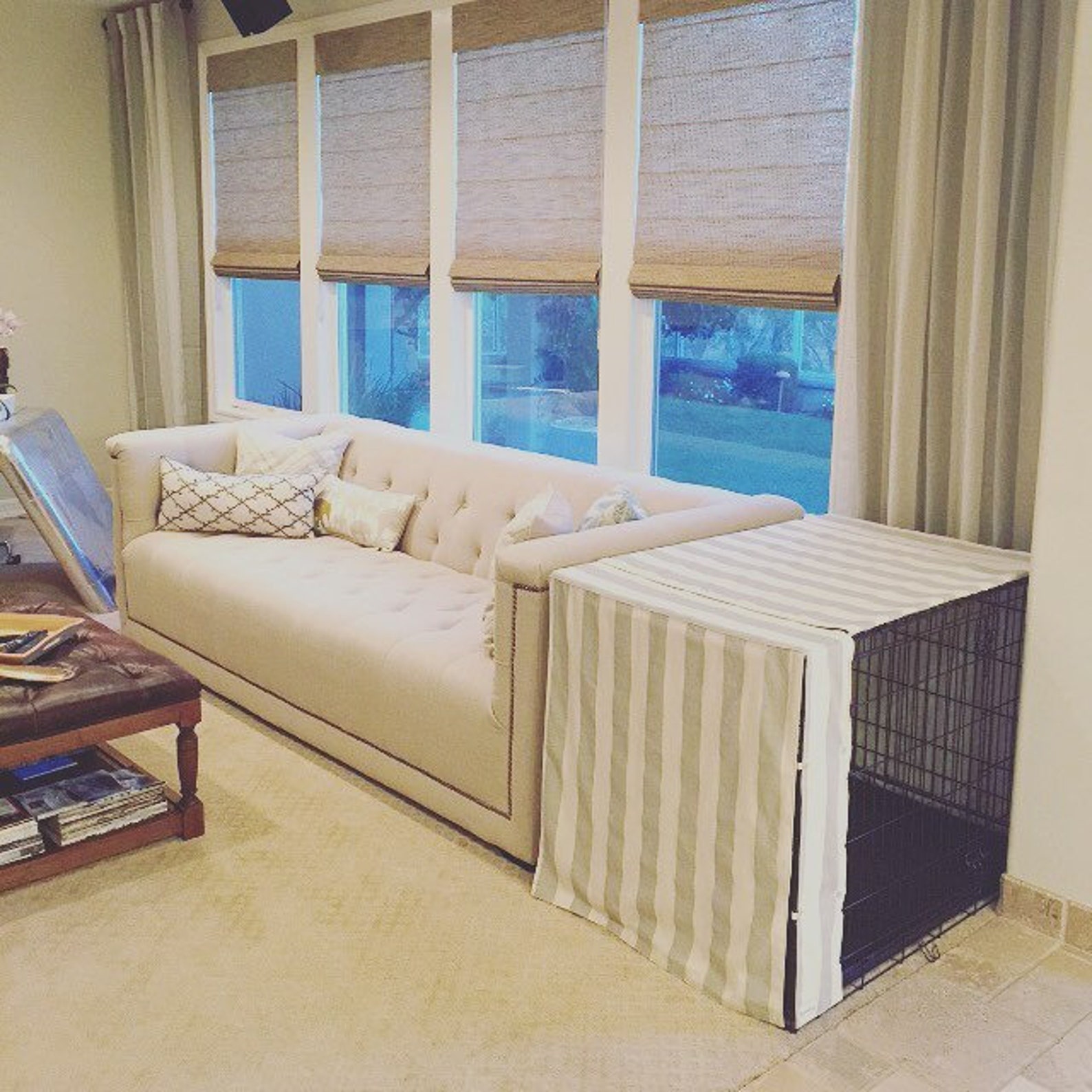 Custom Bordered Crate Cover YOU CHOOSE FABRIC | Etsy