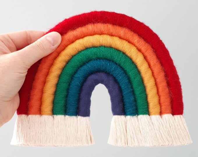 Rainbow Macrame Wall Hanging / Decoration Multi Multicoloured - Etsy