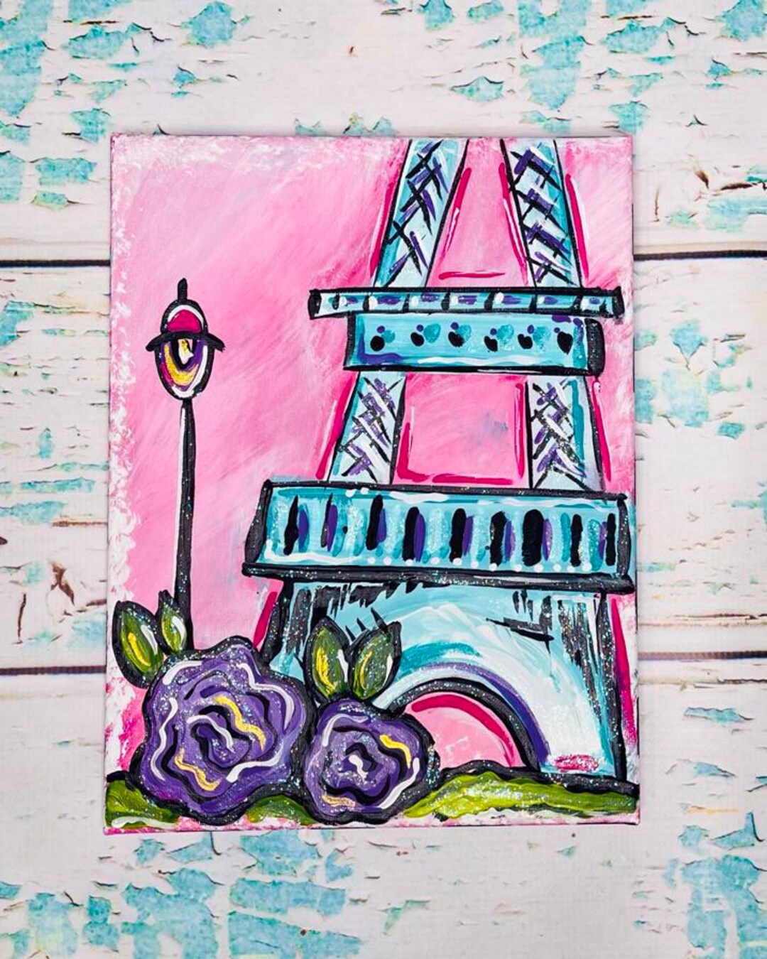 Eiffel Tower DIY Paint Party Kit, Beginner Canvas (11x14) - Etsy
