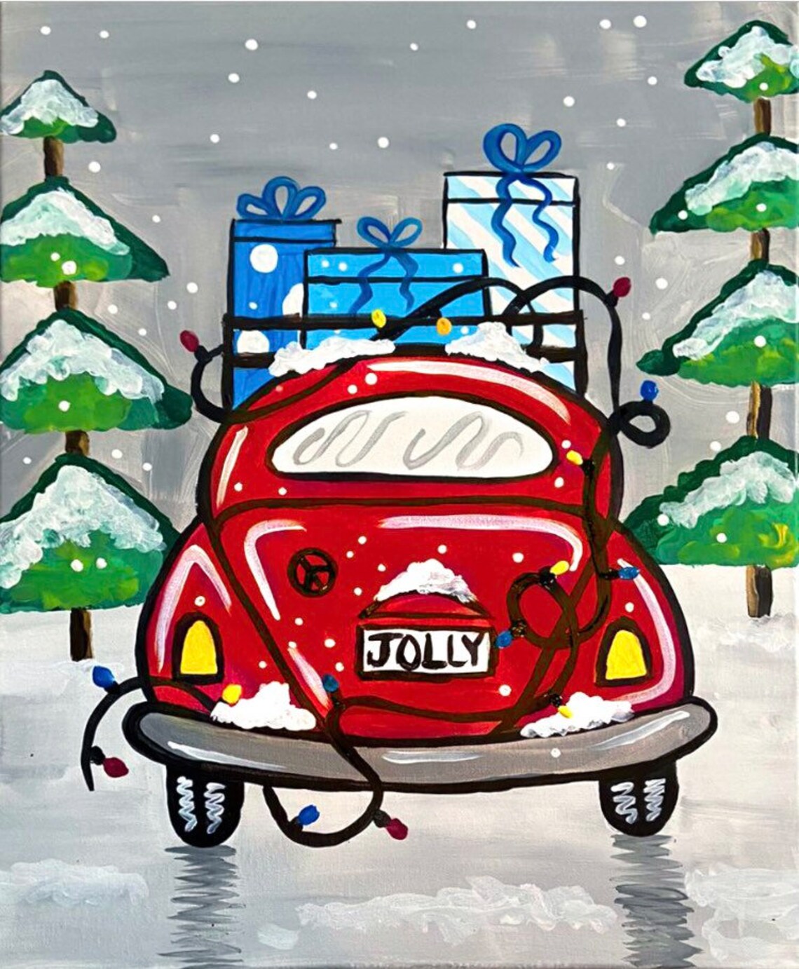 Snowman Paint Party Kit, Beginner DIY Canvas Art - Etsy