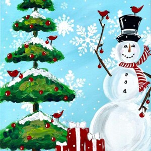 Snowman Paint Party Kit, Beginner DIY Canvas Art - Etsy