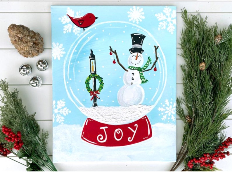 Snowman Paint Party Kit, Beginner DIY Canvas Art - Etsy