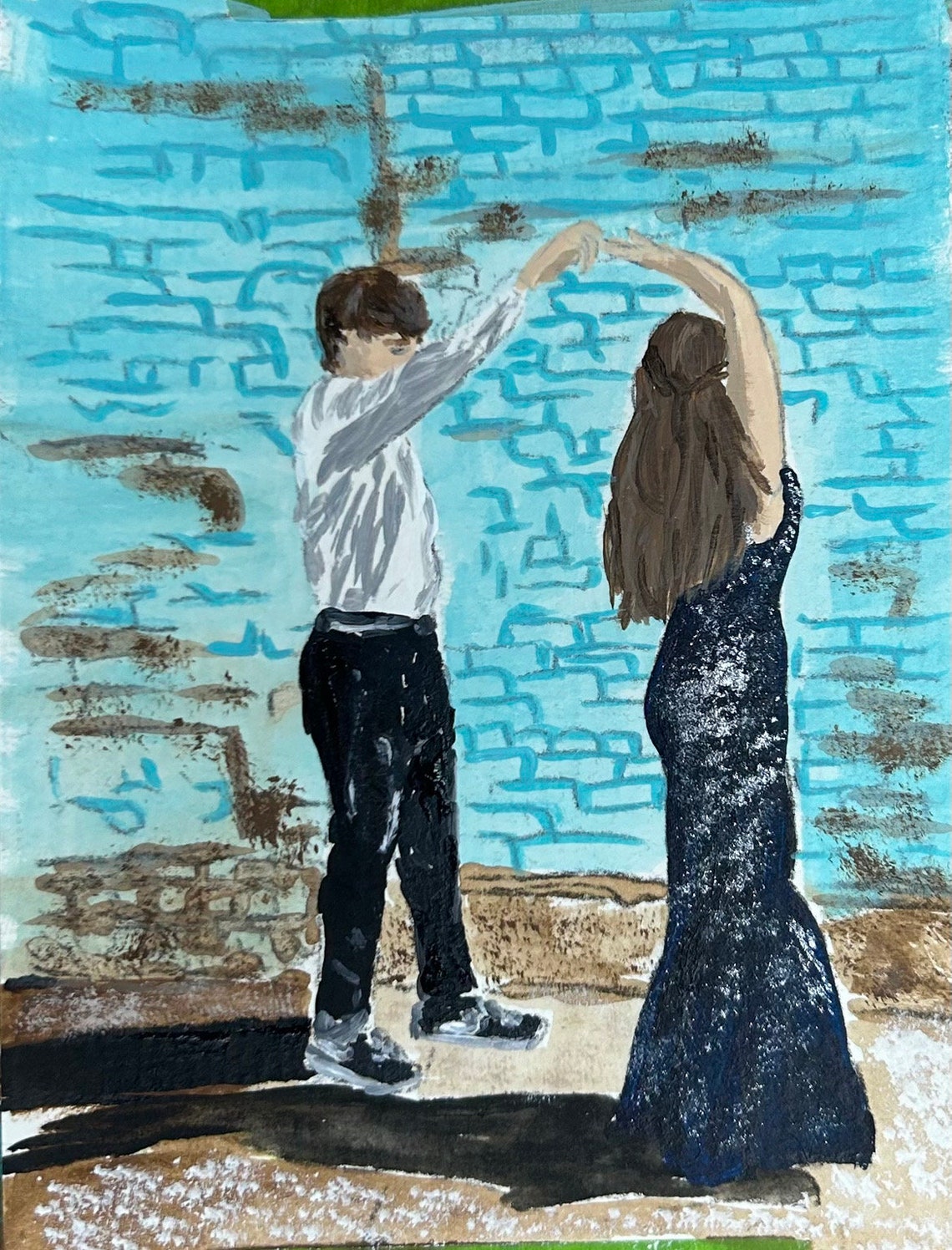 Faceless Acrylic Portrait Painting, Custom Original Art Portrait ...