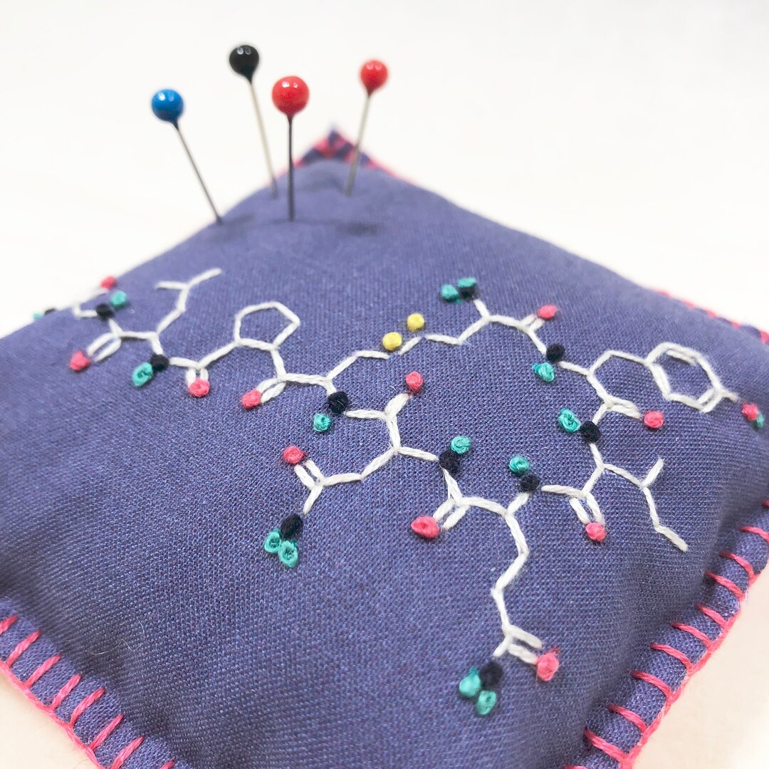 Science Embroidery Kit Love Hormone oxytocin Pin Cushion - Etsy