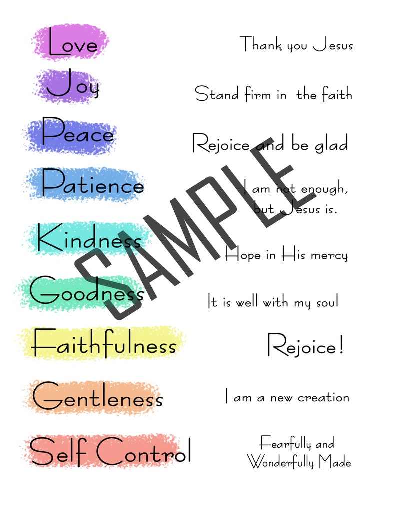 5X7 Fruit of the Spirit Bible Journal Journal Christian Printable ...