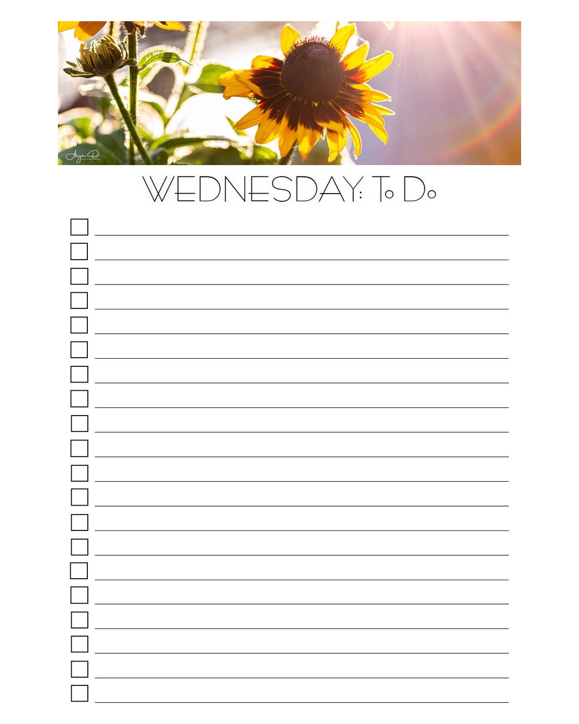 Printable 7 Day to Do List 8.5 X 11 - Etsy