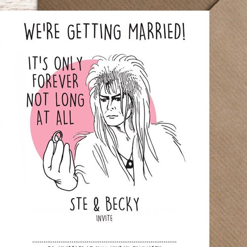 Jareth Wedding Invitations Labyrinth Wedding Invites David - Etsy