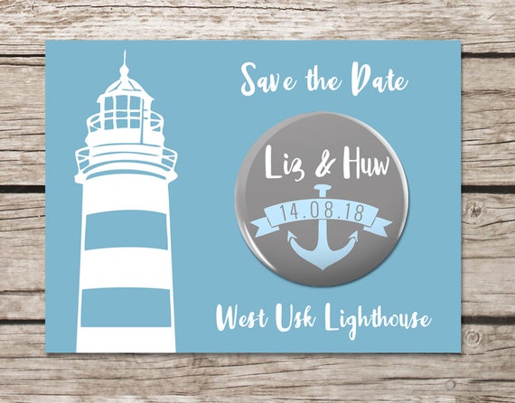 Lighthouse Theme Wedding Invitations