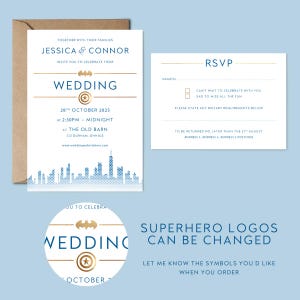 Comic Book Wedding Invitations, Super Hero Themed Wedding Invites With ...