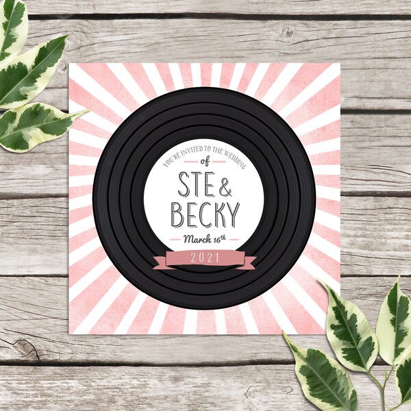 Vinyl Record Invitations - Etsy