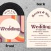 Retro Vinyl Record Design Wedding Invitations, Personalised Rainbow ...