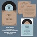 Rustic 'vinyl' Record CD Wedding Invitation, Personalised Kraft Sleeves ...