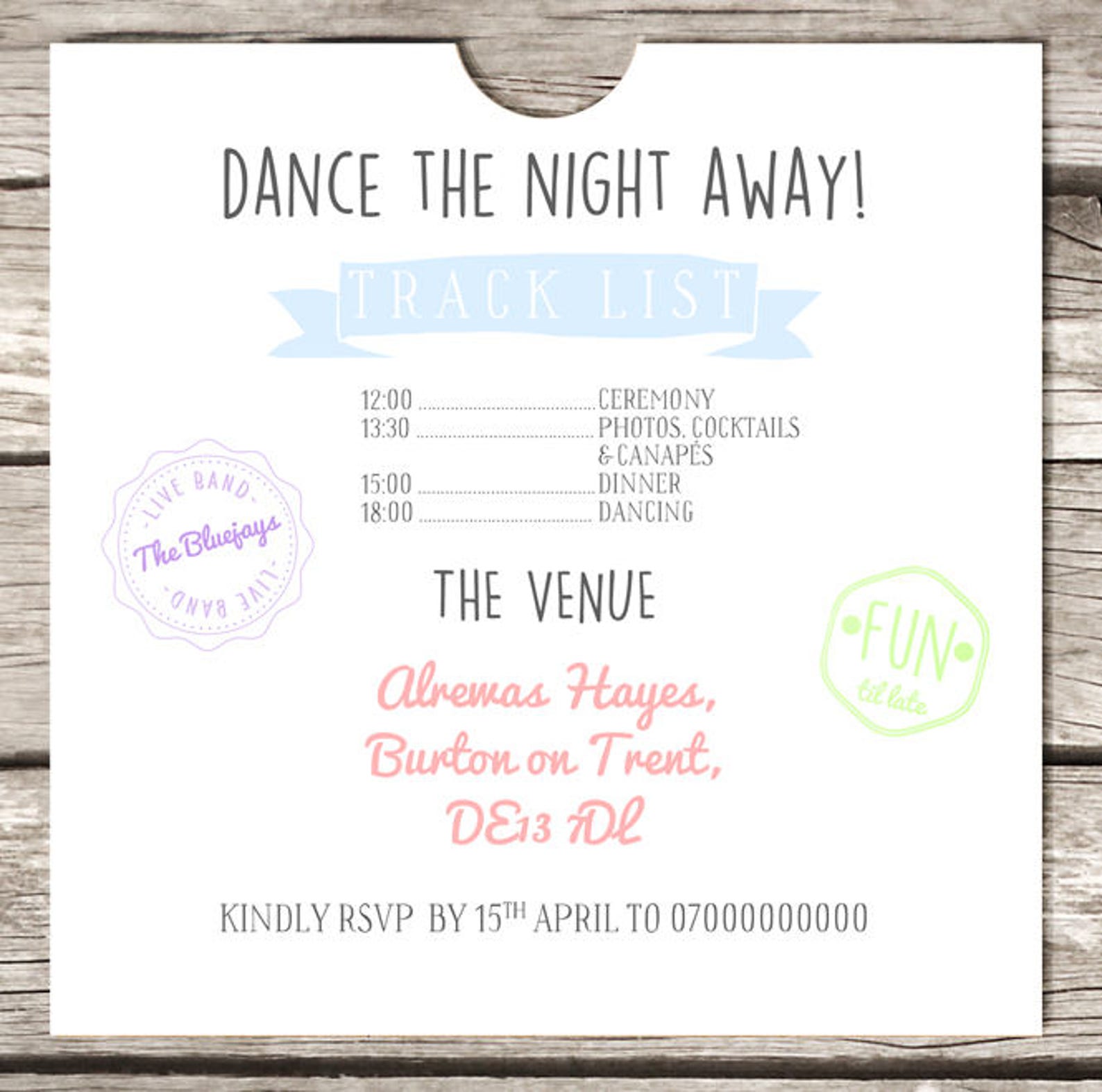 Retro 'vinyl' Record CD Wedding Invitation - Etsy