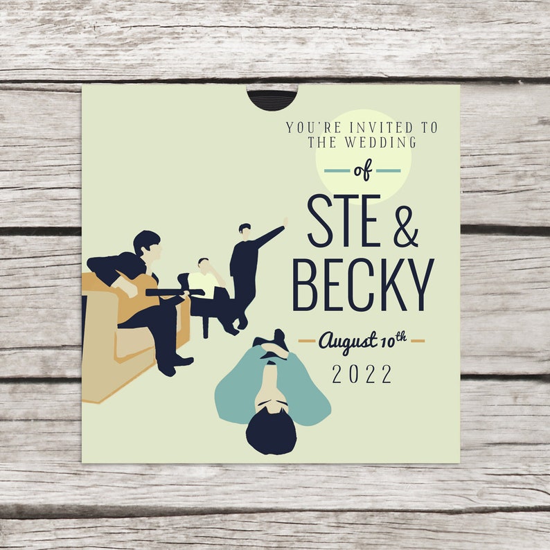 Retro Oasis Inspired CD 'vinyl' Wedding Invitation - Etsy UK
