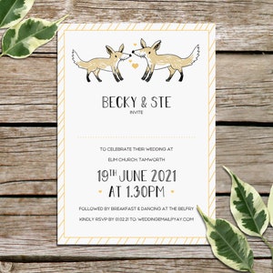 Foxes Save the Date Magnets, Fox Magnets, Save the Date Cards, Cute ...