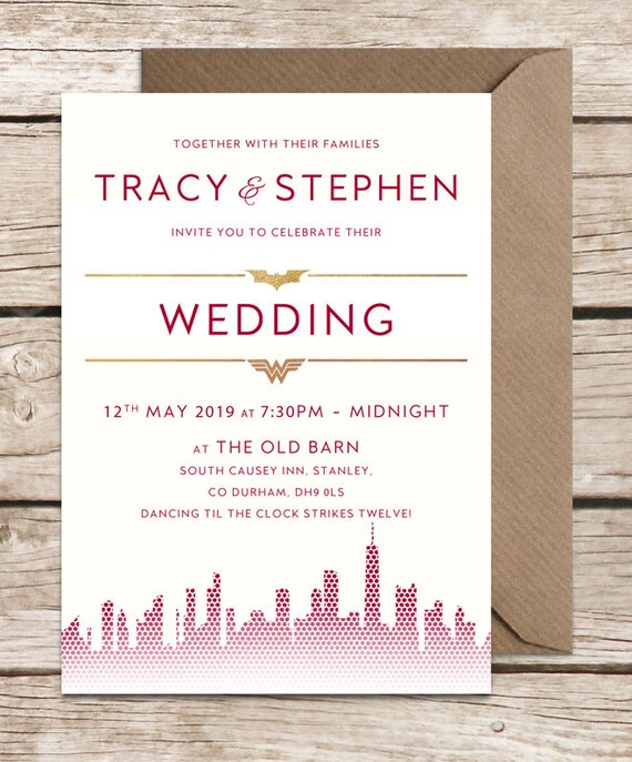 Superman Themed Wedding Invitation SUPERMAN THEME BIRTHDAY PARTY