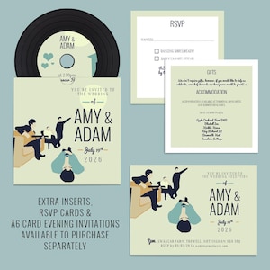 Retro Oasis Inspired CD 'vinyl' Wedding Invitation, Personalised CD ...