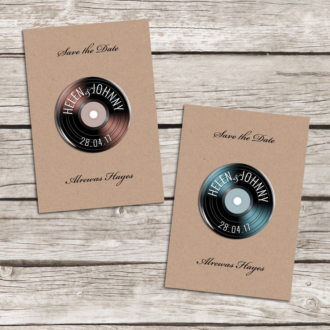Vinyl Design Save the Date Magnets, Vinyl Record Magnets, Save the Date ...