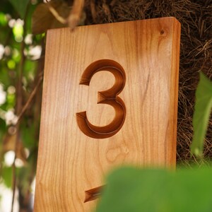 Custom Modern House Number Sign Carved: Vertical Address Plaque for ...