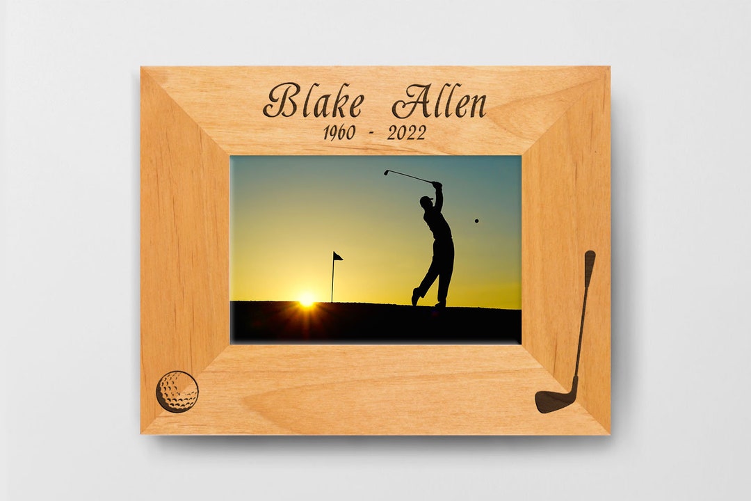 Personalized Golf Picture Frame Engraved, Gift Idea for Him, Men. - Etsy