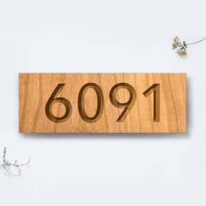 Personalized House Address Number Wood Sign Carved, New Home Gift (14X5 ...