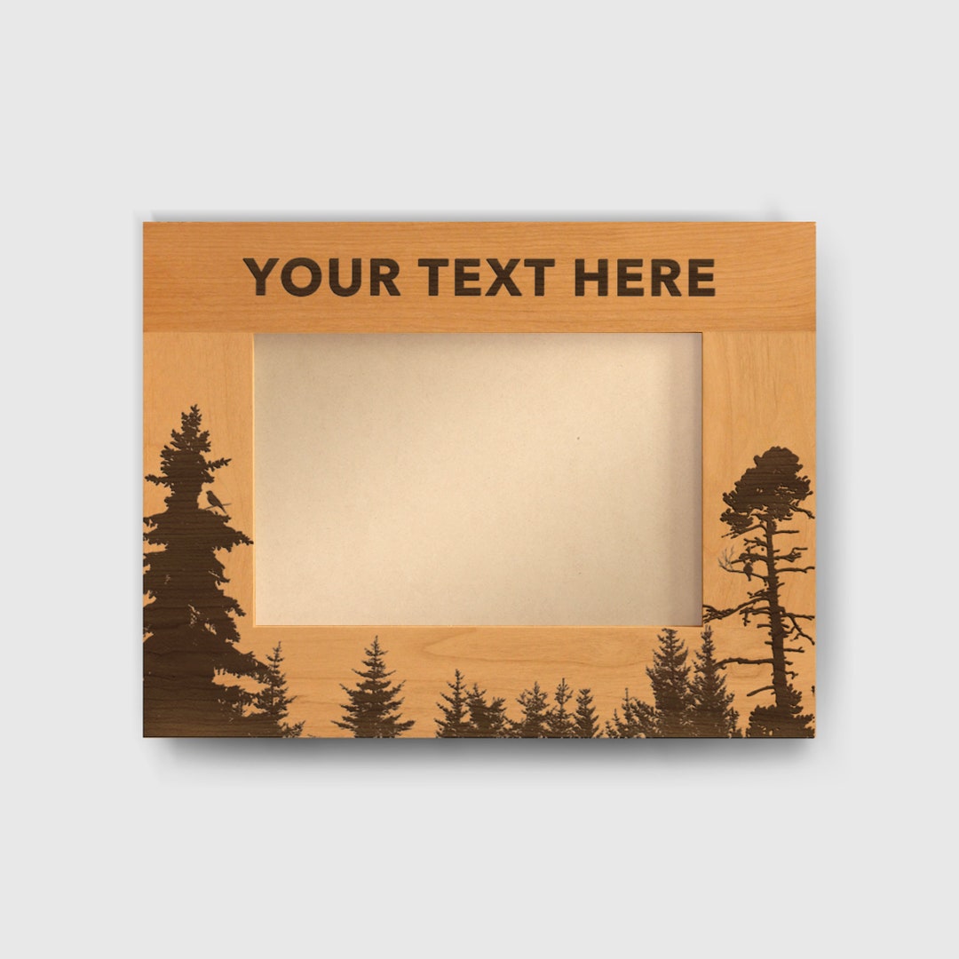 Custom Engraved Wood Picture Frame Personalized With Your Name. Forest ...