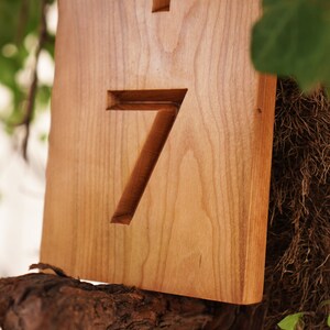 Custom Modern House Number Sign Carved: Vertical Address Plaque for ...
