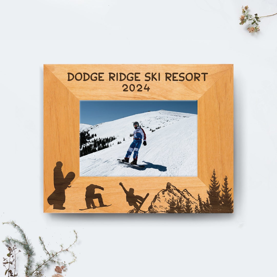 Personalized Snowboarding Picture Frame Engraved Gift for Him 4x6/5x7 ...