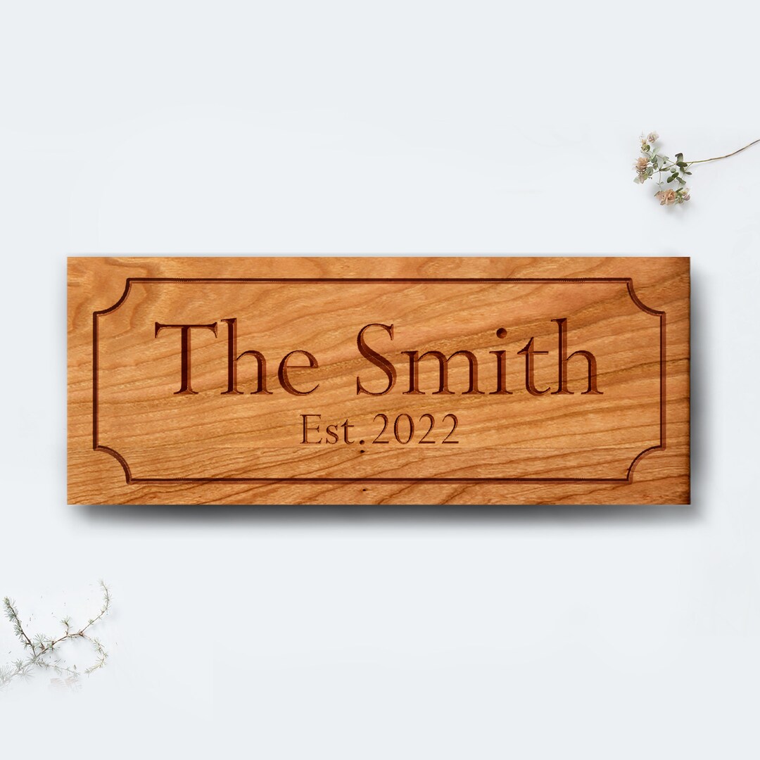 Custom CNC Carved Wood Sign With Name for Home - Etsy