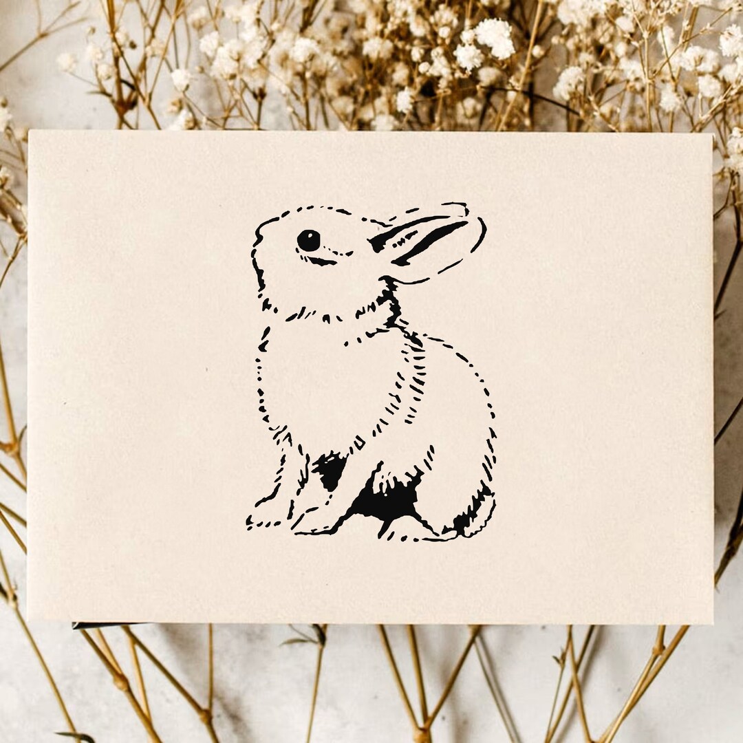 Bunny Rabbit Maple Rubber Stamp Mount 1.5x1.5" / 2.5x2.5" - Etsy