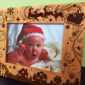 Personalized Babys First Christmas Picture Frame, Unique Holiday Decor ...
