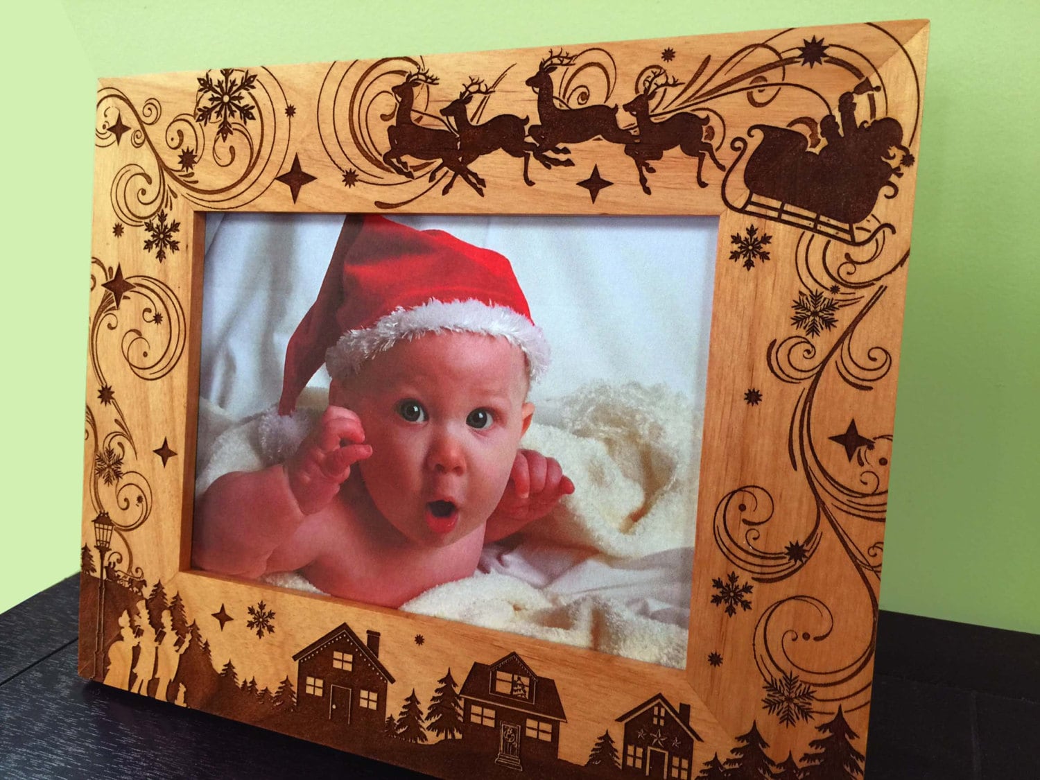 Personalized Babys First Christmas Picture Frame Unique - Etsy