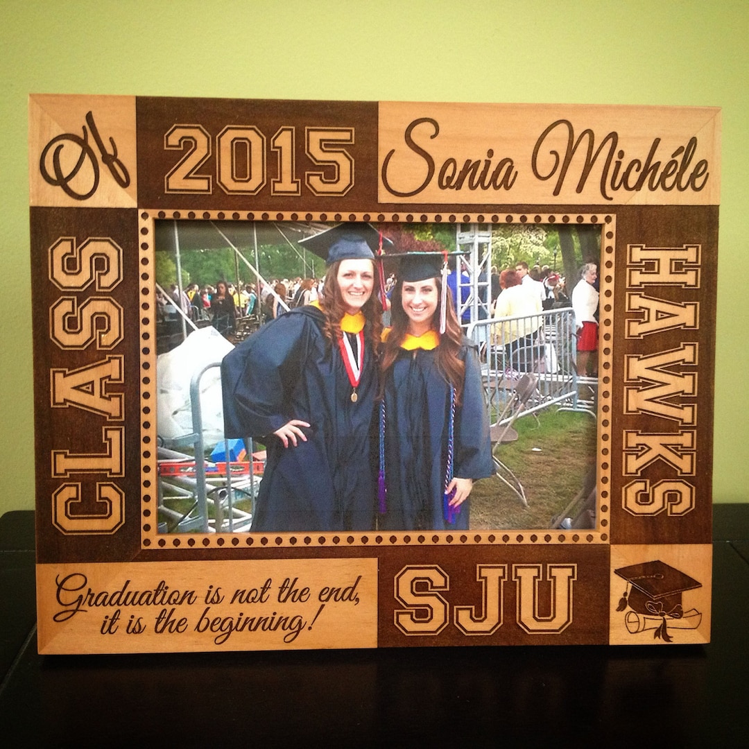 Personalized Graduation Picture Frame Engraved, Custom High School Grad ...