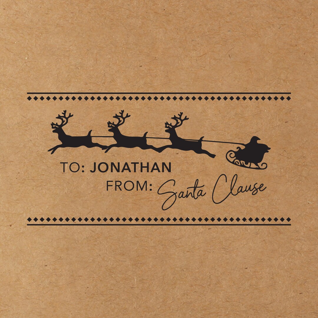 Personalized Christmas Santa Self-inking Address Stamp - Etsy