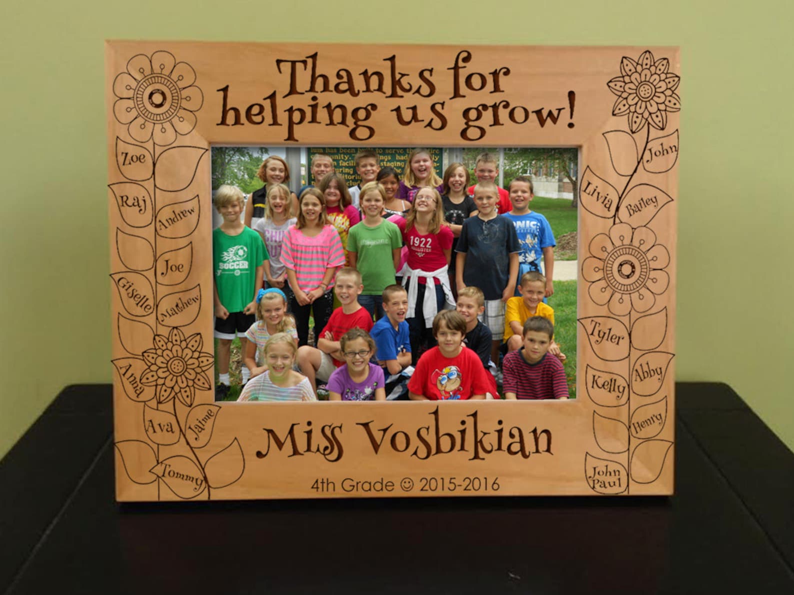 Personalized Teacher Picture Frame Engraved Thank You Photo - Etsy