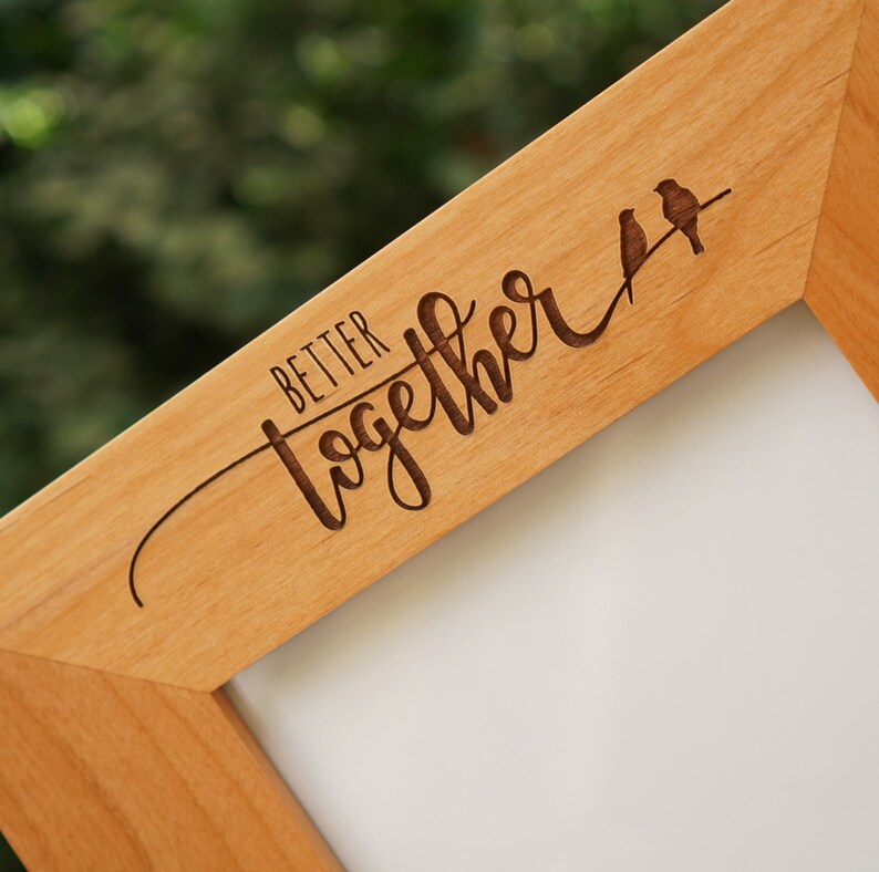 Engraved Wedding Photo Frame Better Together Gift With - Etsy