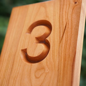 Custom Modern House Number Sign Carved: Vertical Address Plaque for ...