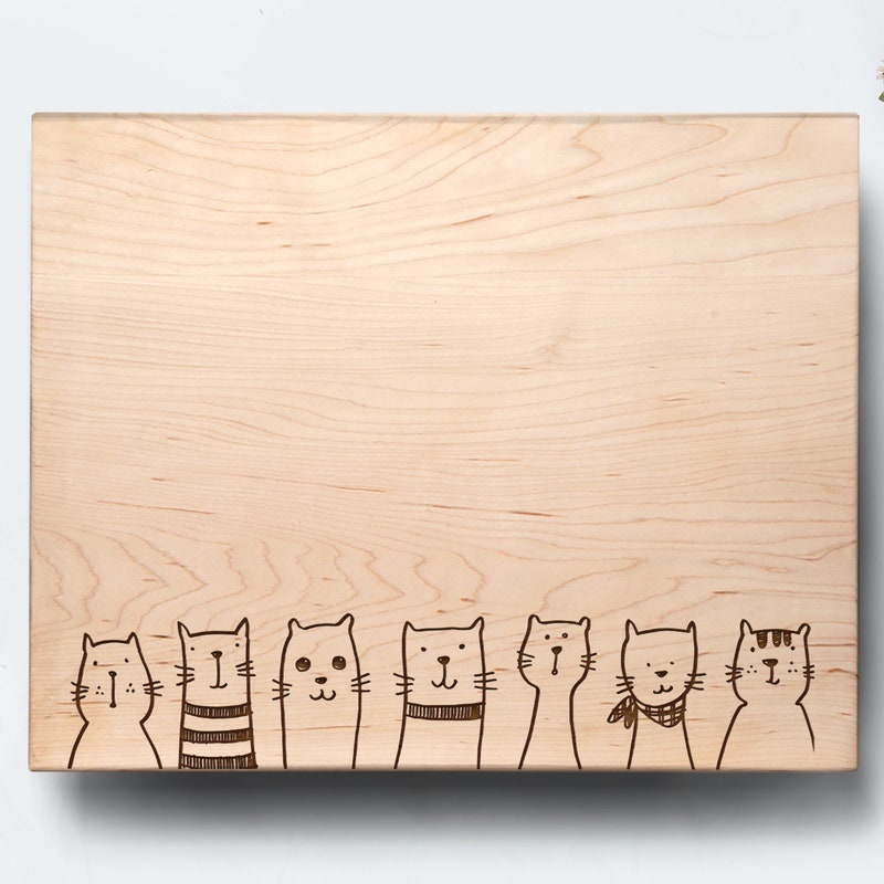 Cat Cutting Board - Etsy