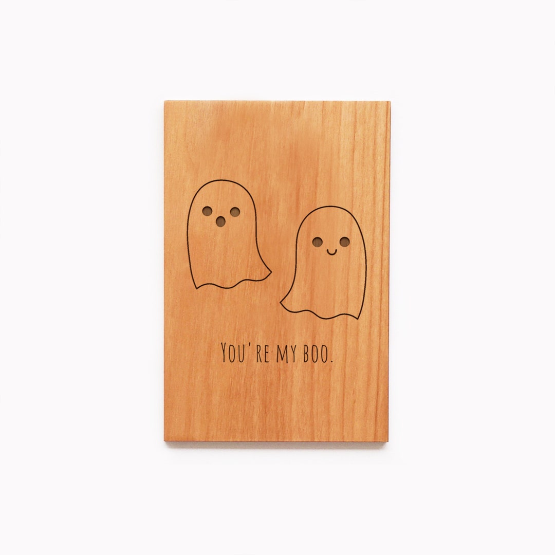 Cute Halloween Anniversary Card | Personalized "you're My Boo" Engraved ...