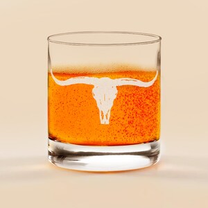 Longhorn Engraved Whiskey Glass 9 Oz. - Etsy