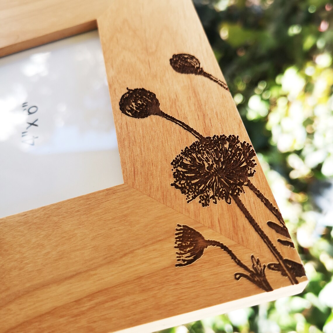 Personalized Dandelion Picture Frame Wood Photo Frame | Etsy