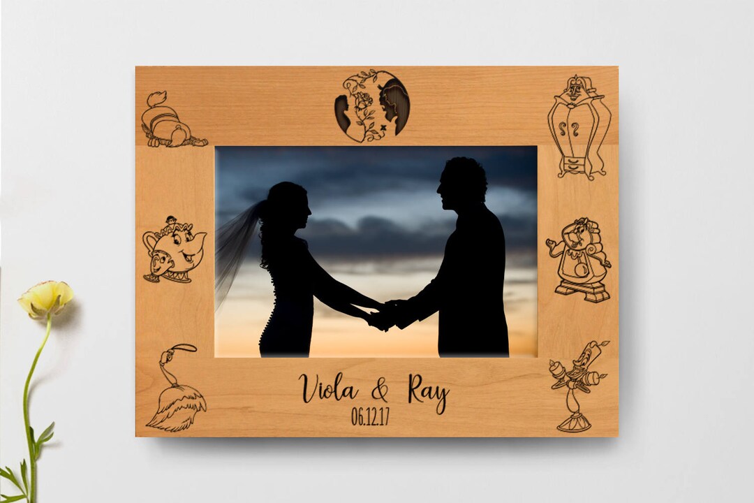 Personalized Wooden Wedding Picture Frame Engraved Gift Idea - Etsy