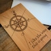 Personalized Compass Rose Wood Love Card Engraved, Unique Idea for ...