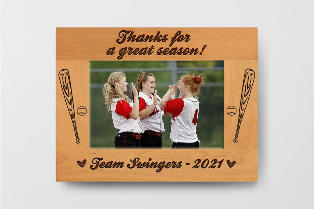 Personalized Team Softball Picture Frame Engraved, Gift for Girl. - Etsy