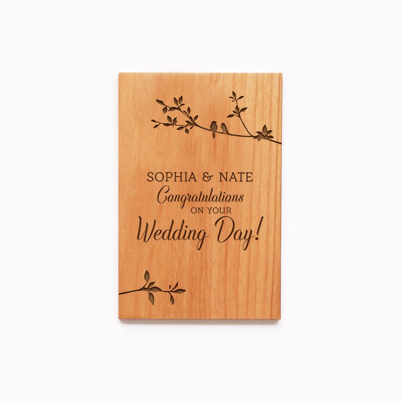 Personalized Wedding Greeting Card: Engraved Congratulations - Etsy