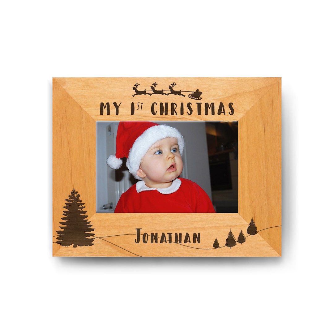 Personalized My First Christmas Picture Frame for New Baby - Etsy