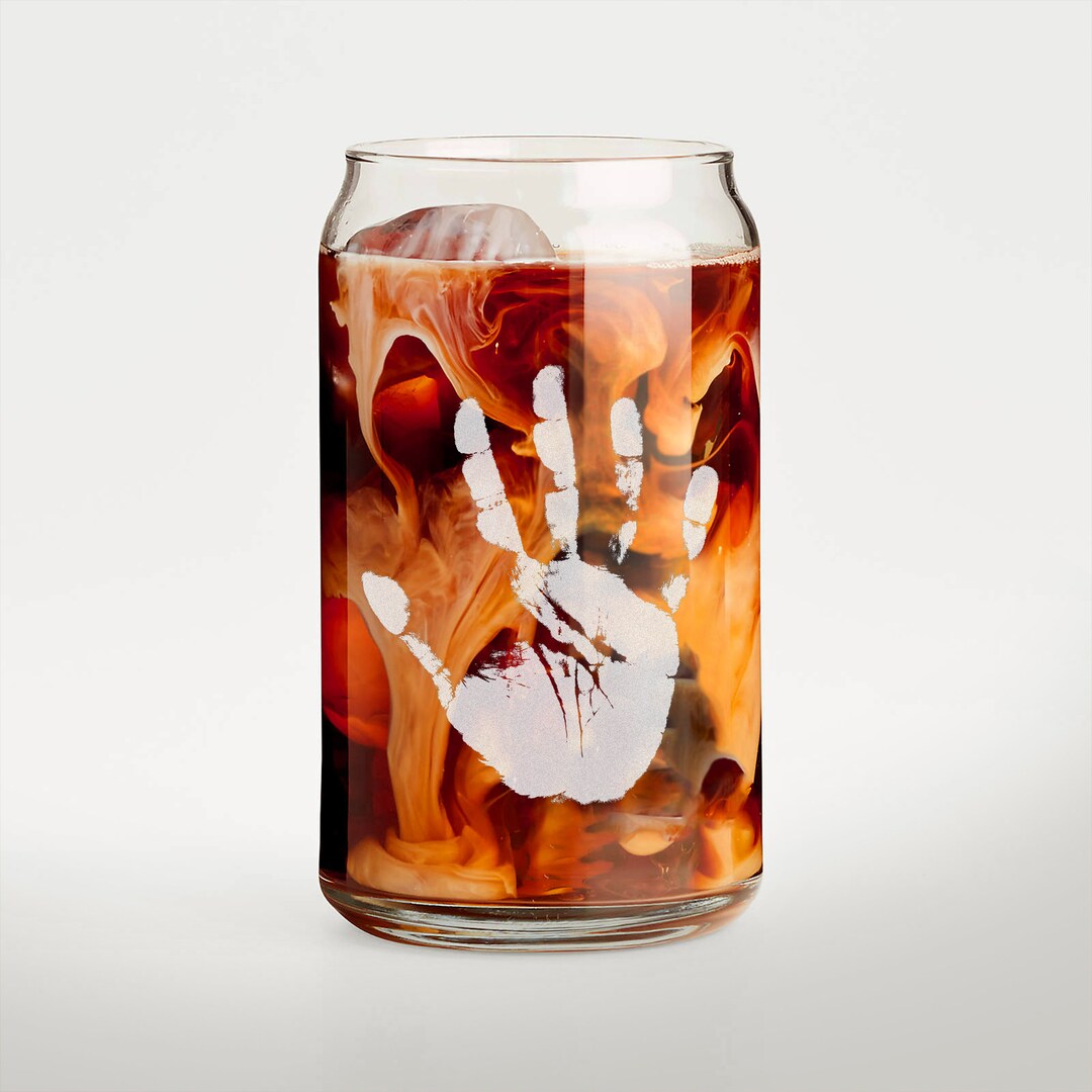 Etched No War Hand Sign on Water Can Glass: Peace Gift for Women \ Men ...