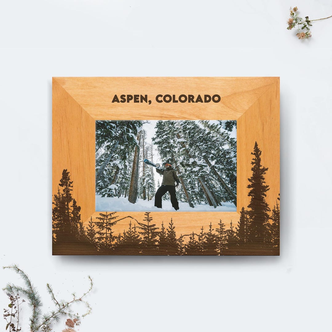 Personalized Colorado Wooden Picture Frame Engraved 4x6/5x7/8x10" - Etsy